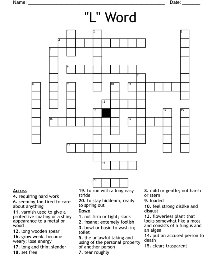 Run In Long Easy Stride Crossword - Easycrosswordpuzzlesprintable.com